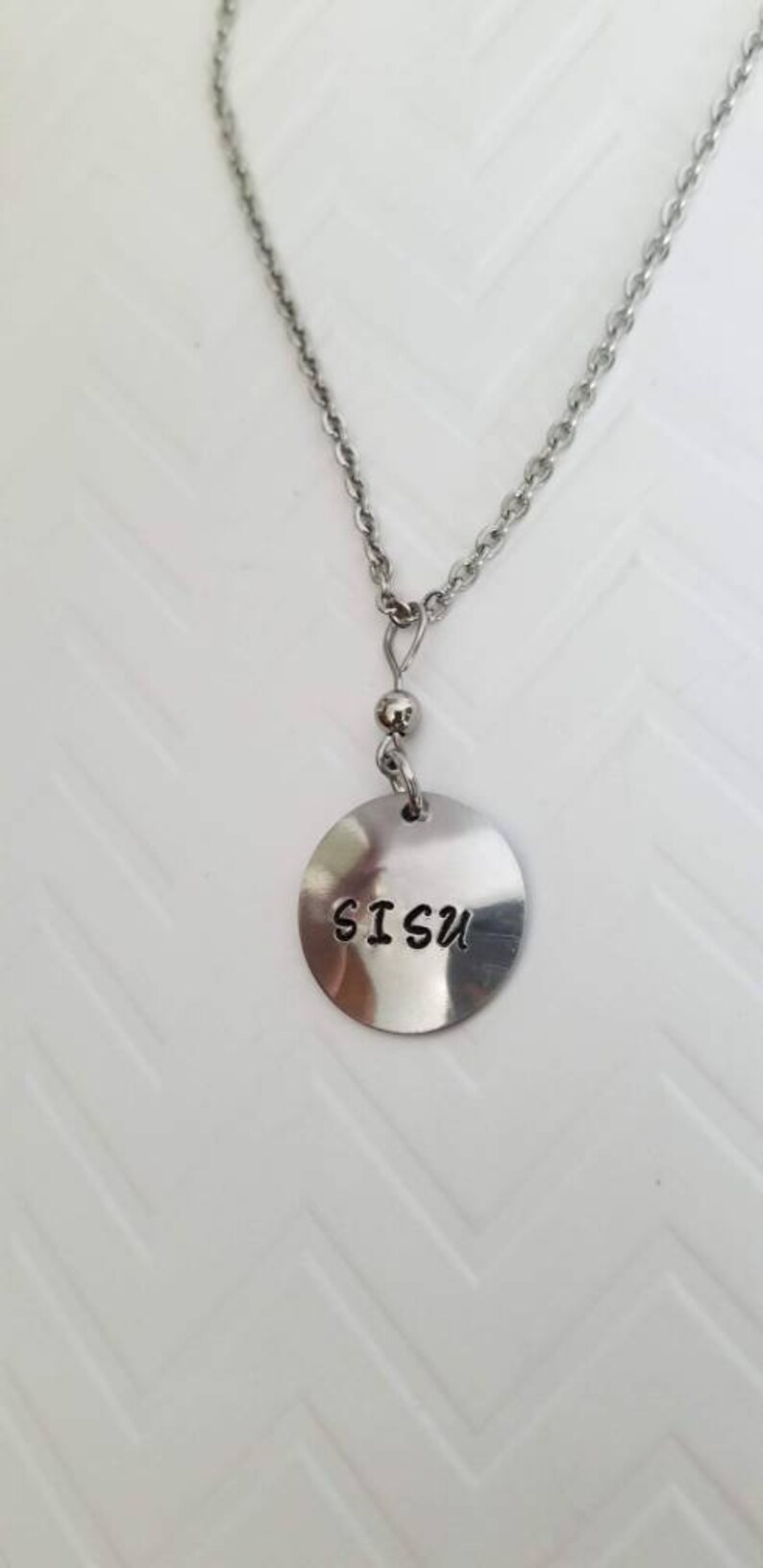 Domed SISU Necklace Made in Michigan | Etsy