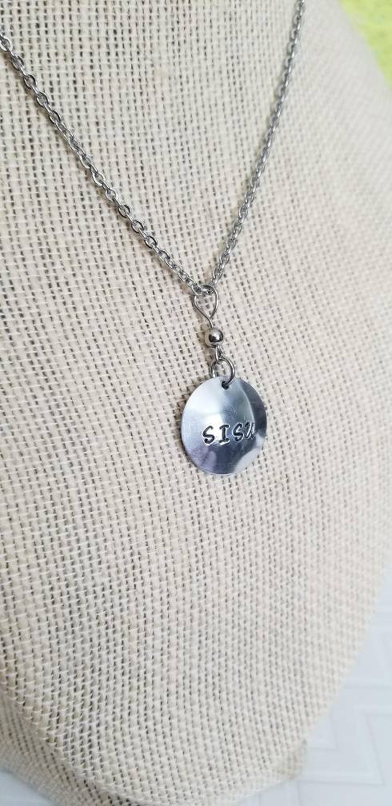 Domed SISU Necklace Made in Michigan | Etsy