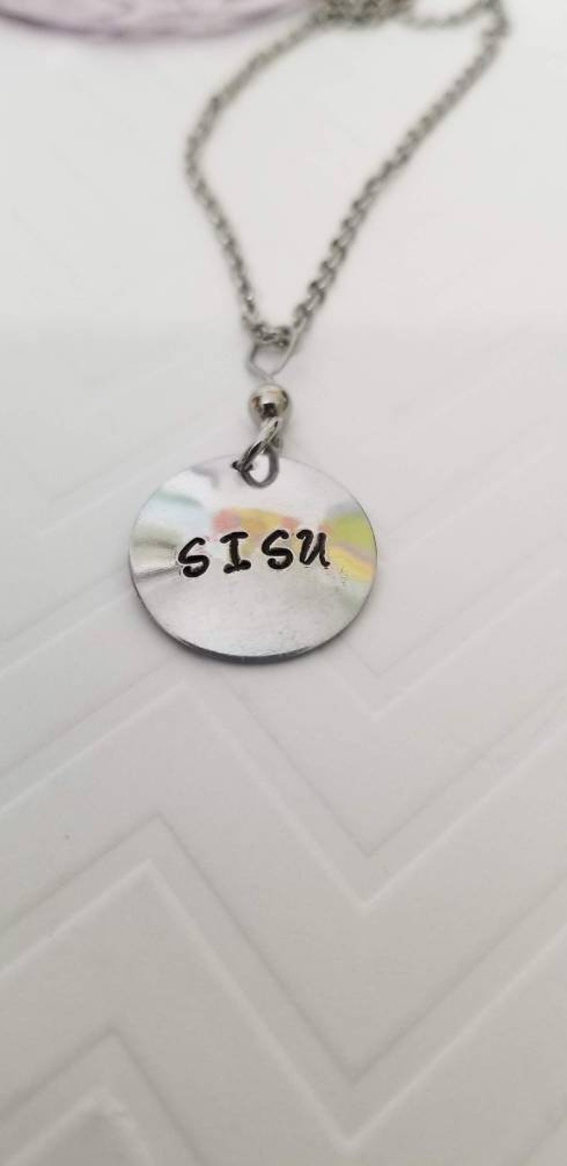 Domed SISU Necklace Made in Michigan | Etsy