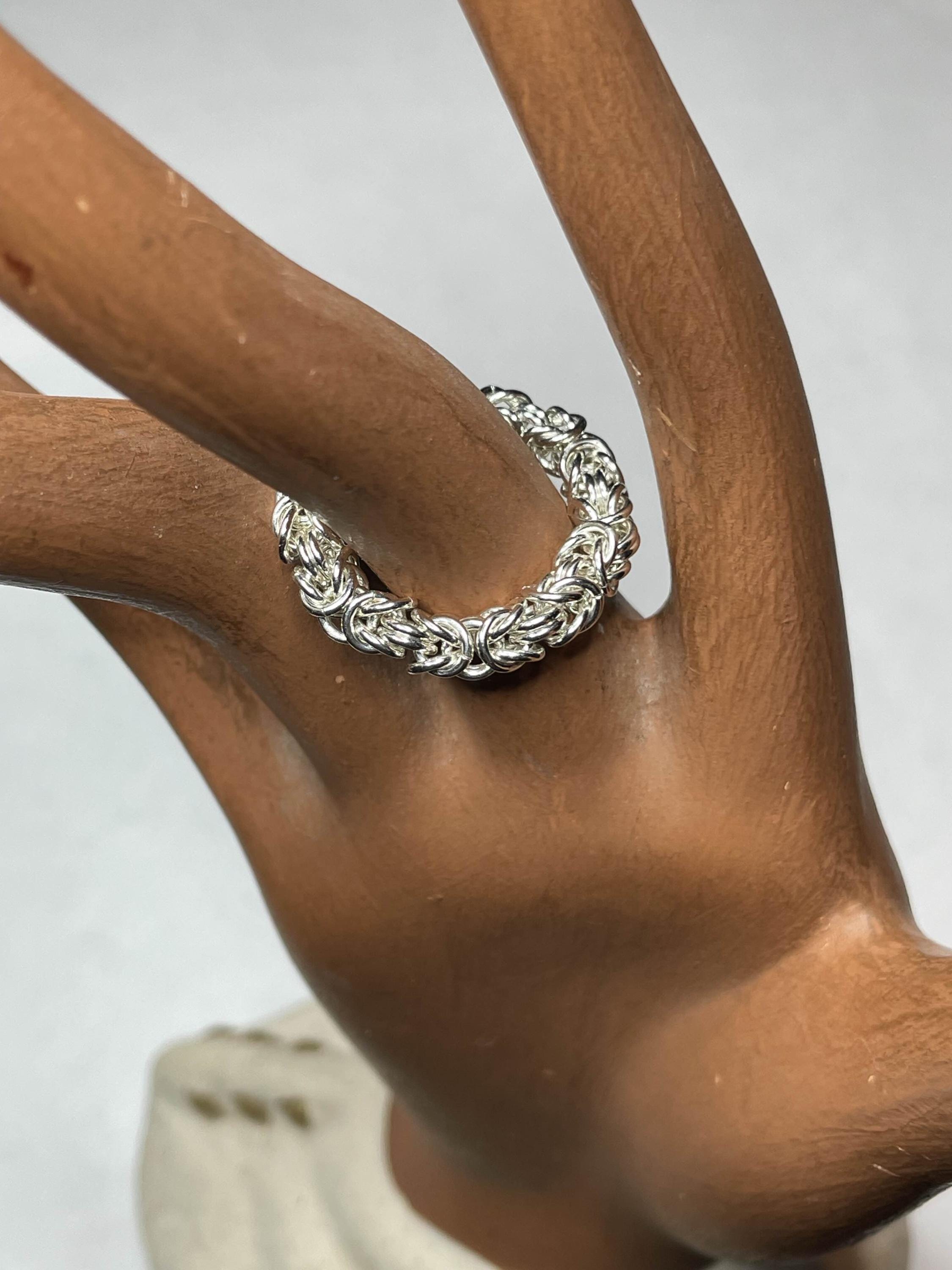 Byzantine Chainmail Ring, Custom Made Metal Band Jewelry - Etsy