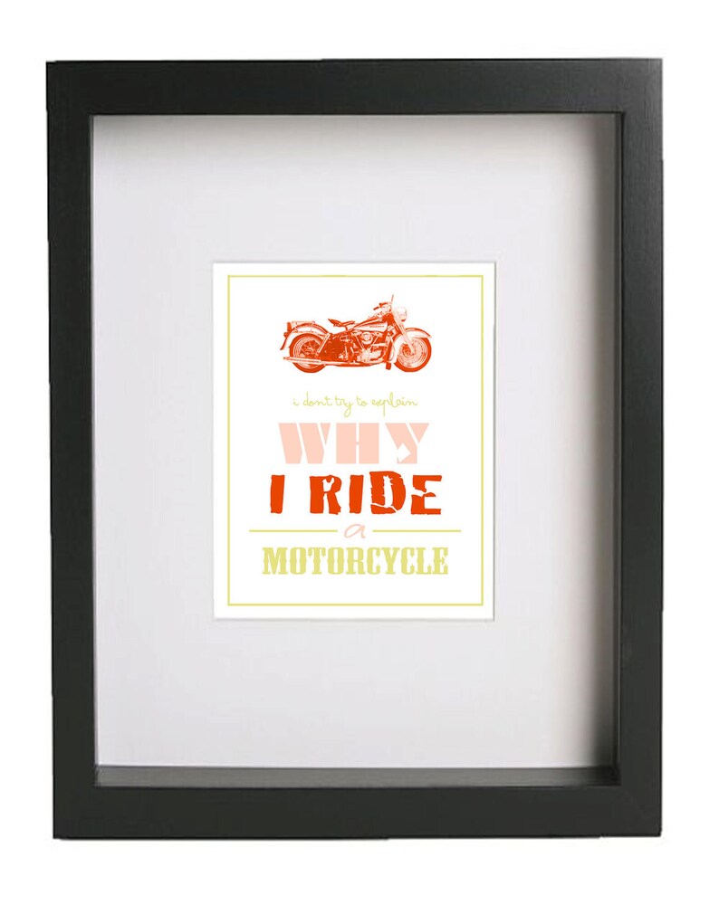 Why I Ride a Motorcycle Word Art Print 11x14 | Etsy