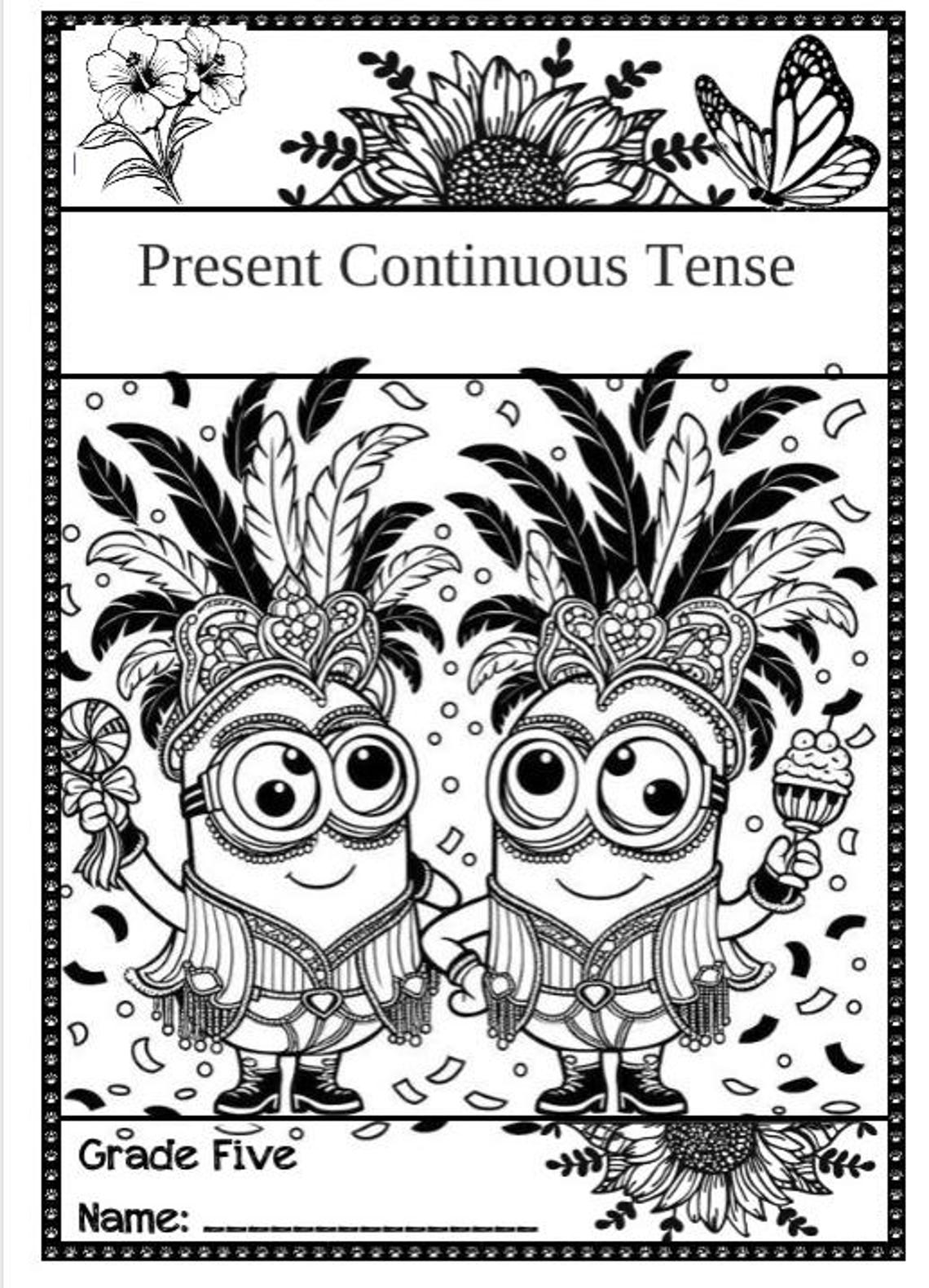Worksheet on Present Continuous Tense - Etsy