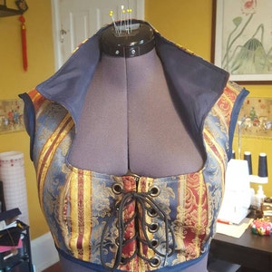 Collared Overbust Cropped Bodice Made to Order - Etsy