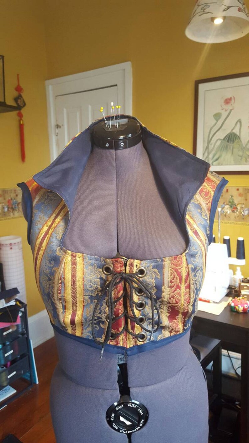 Collared Overbust Cropped Bodice Made to Order - Etsy