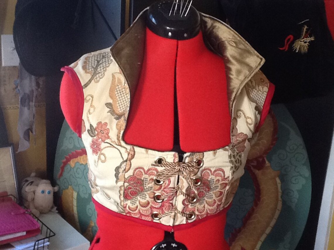 Collared Overbust Cropped Bodice Made to Order - Etsy