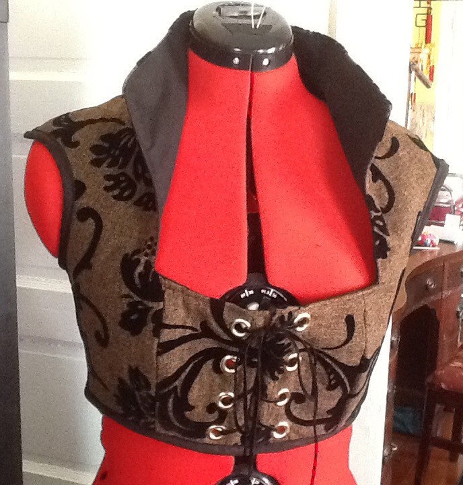 Collared Overbust Cropped Bodice Made to Order - Etsy