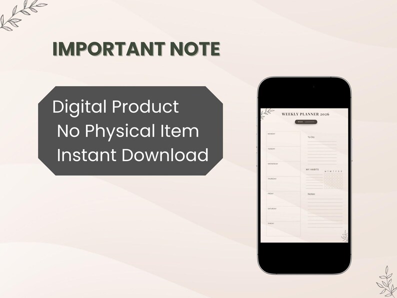 2026 Weekly Planner | Beige Minimal Digital Planner (PDF, Canva) - Etsy