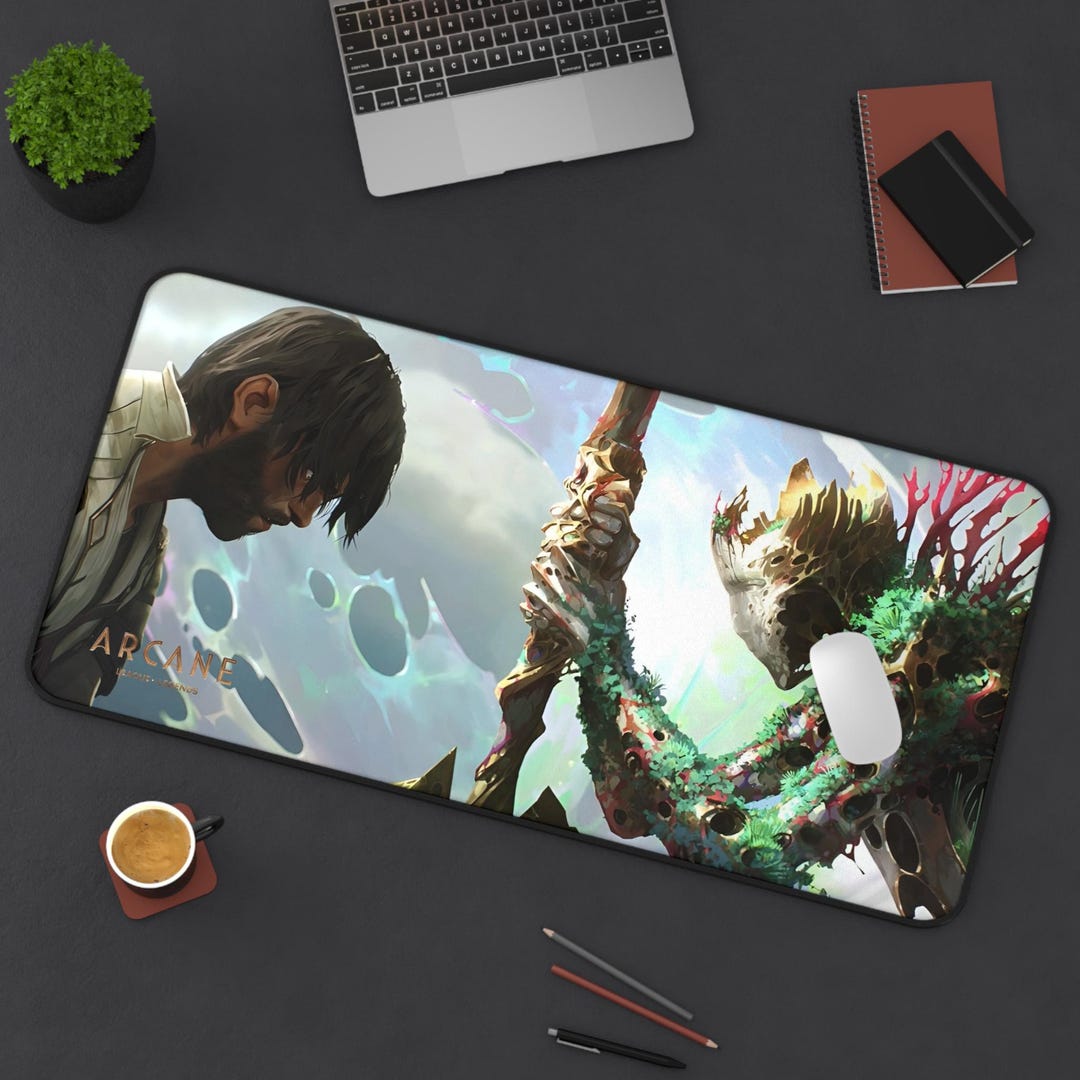 Arcane League of Legends Desk Mat | Mouse Pad With Anti-slip Back - Etsy