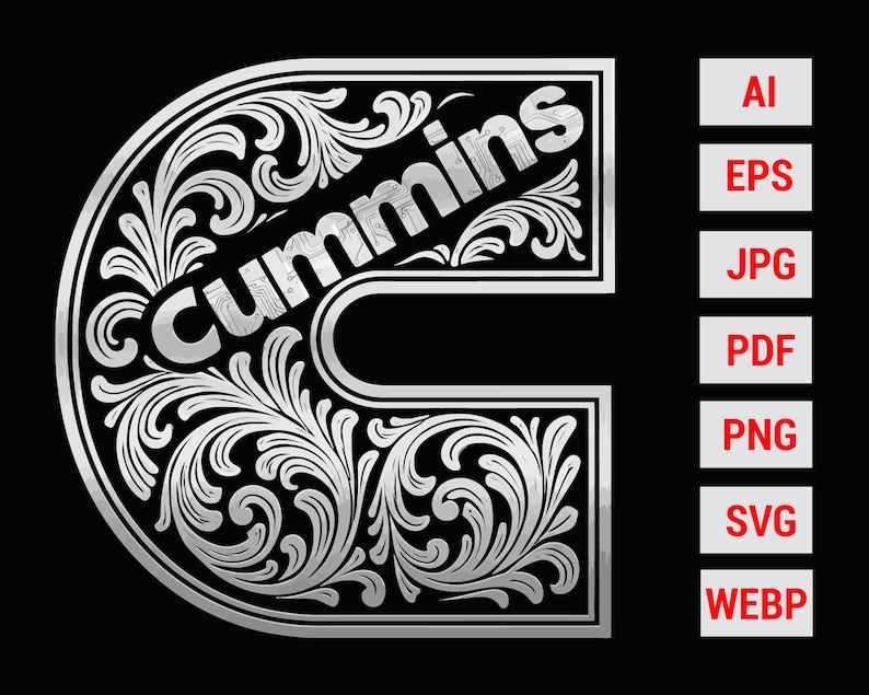 Cummins Engine Logo | SVG PNG Decal (digital Download) - Etsy