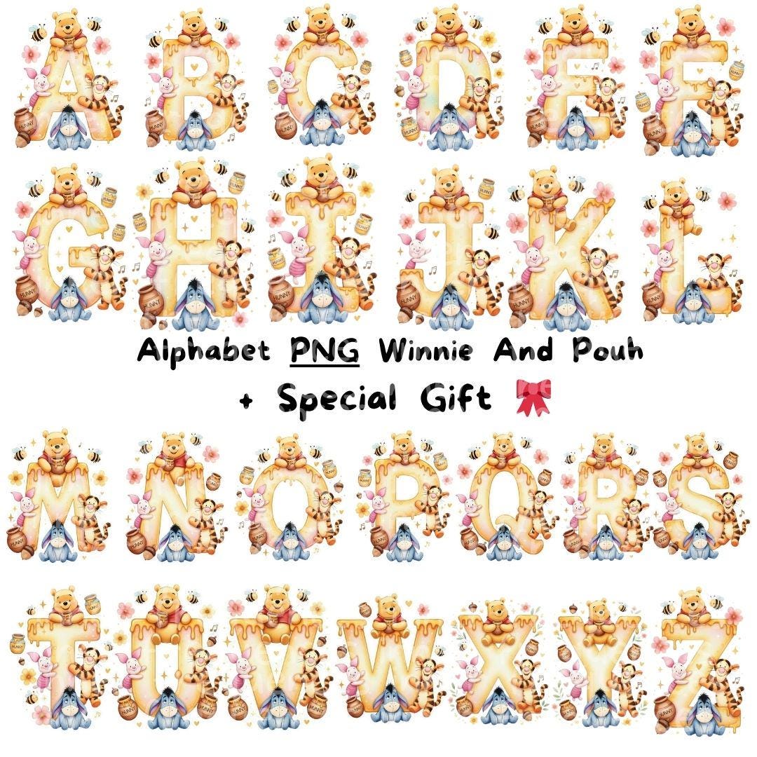 Whimsical Watercolor Alphabet A-Z Bundle • 26 PNG + Bonus • Soft ...