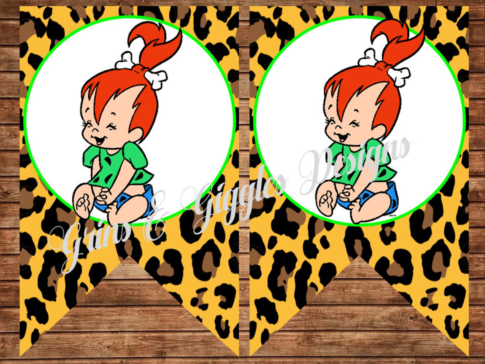 Flintstones Birthday Banner INSTANT DOWNLOAD. Flintstones Birthday ...