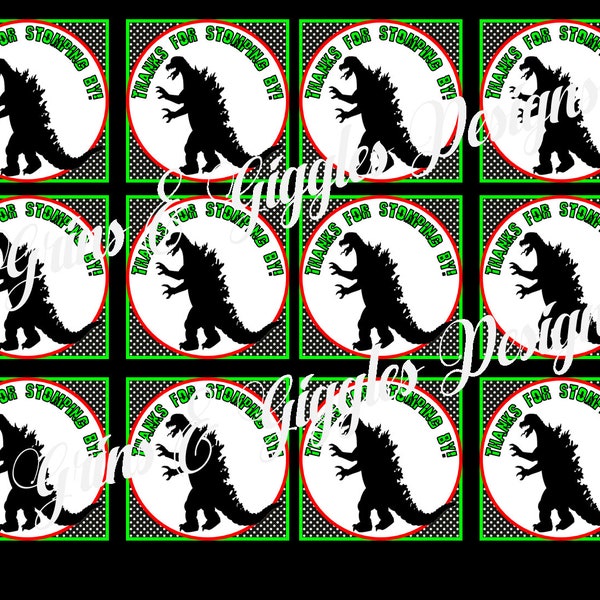 Thank You Godzilla Tag - Etsy
