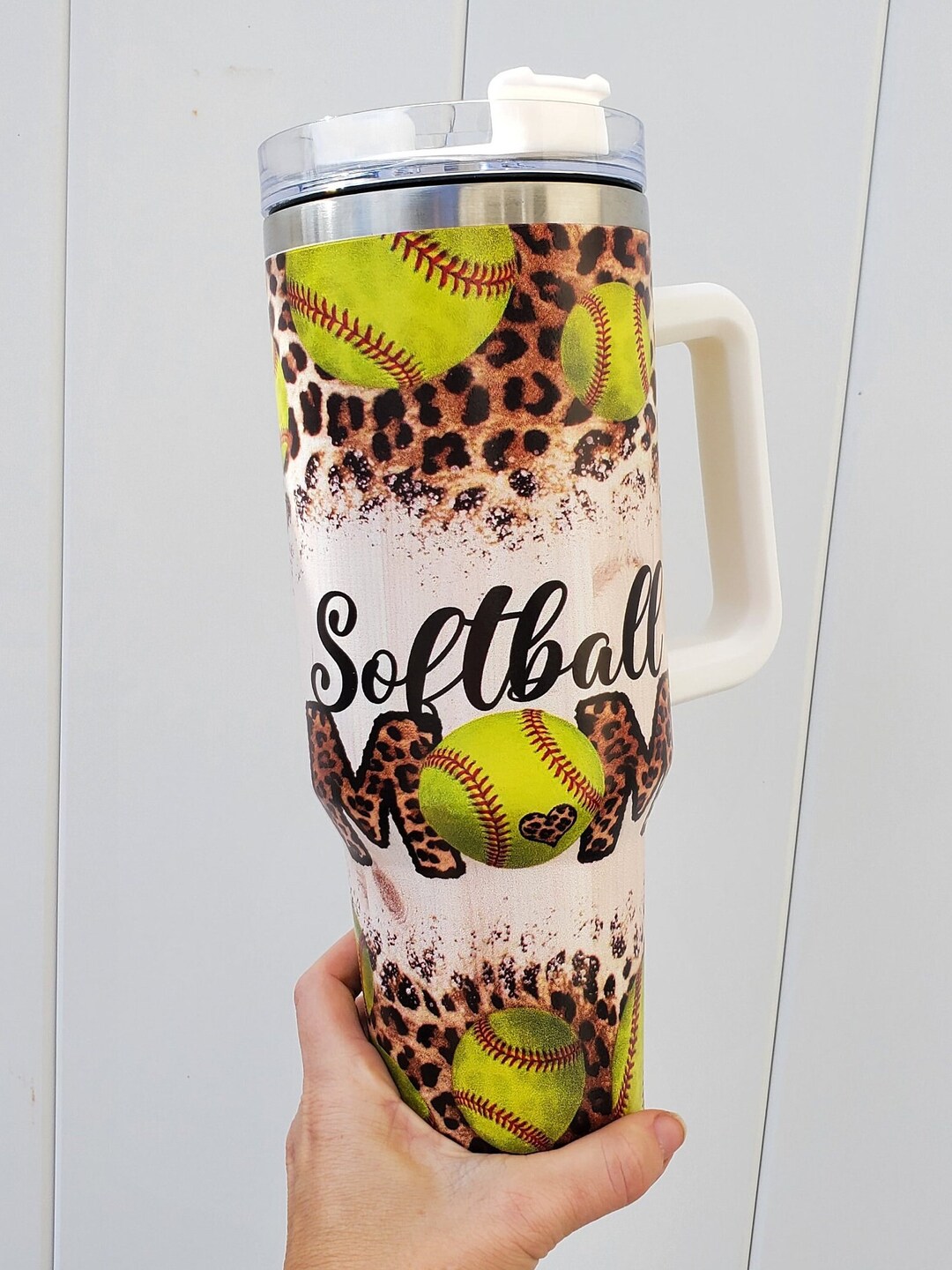 40oz. Stainless Steel. 40oz Tumbler With Handle. Softball Tumbler ...