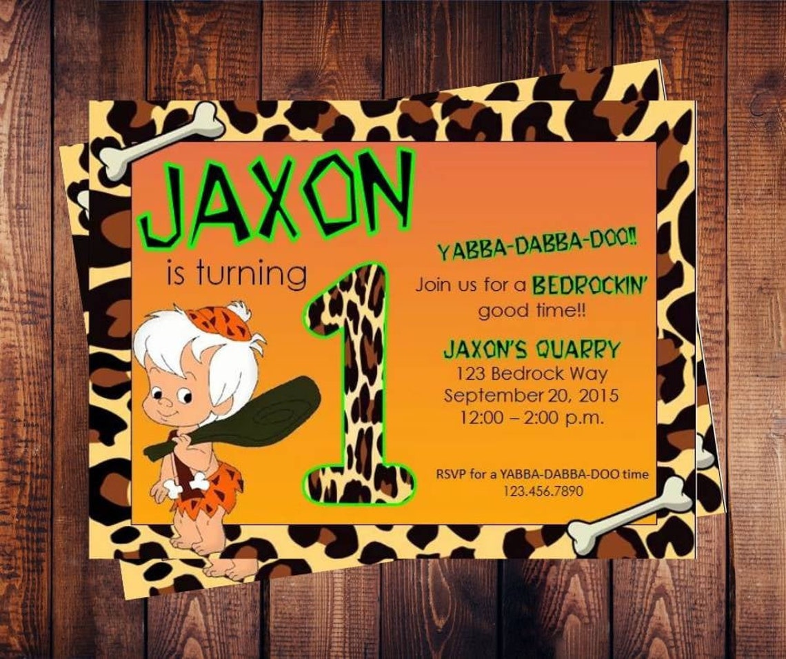 Pebbles & Bambam Party Pack Invite Favor Tags Banner and | Etsy