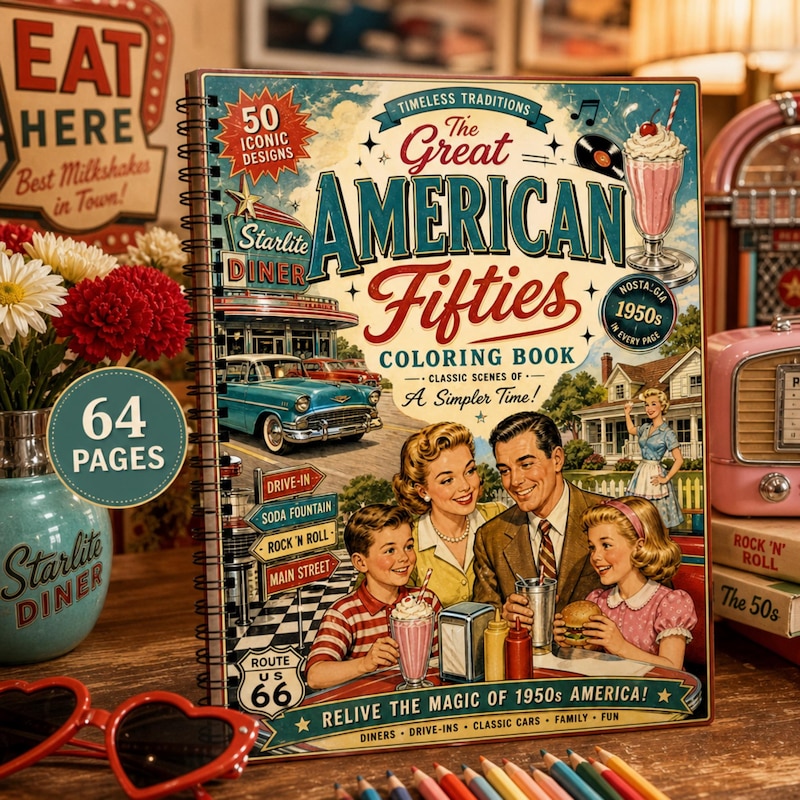 Americana Coloring Pages - Etsy UK