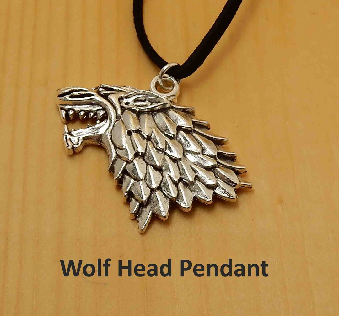 Howling Wolf Pendant. Metal Alloy Wolf on Black Leather. Gift for Him ...