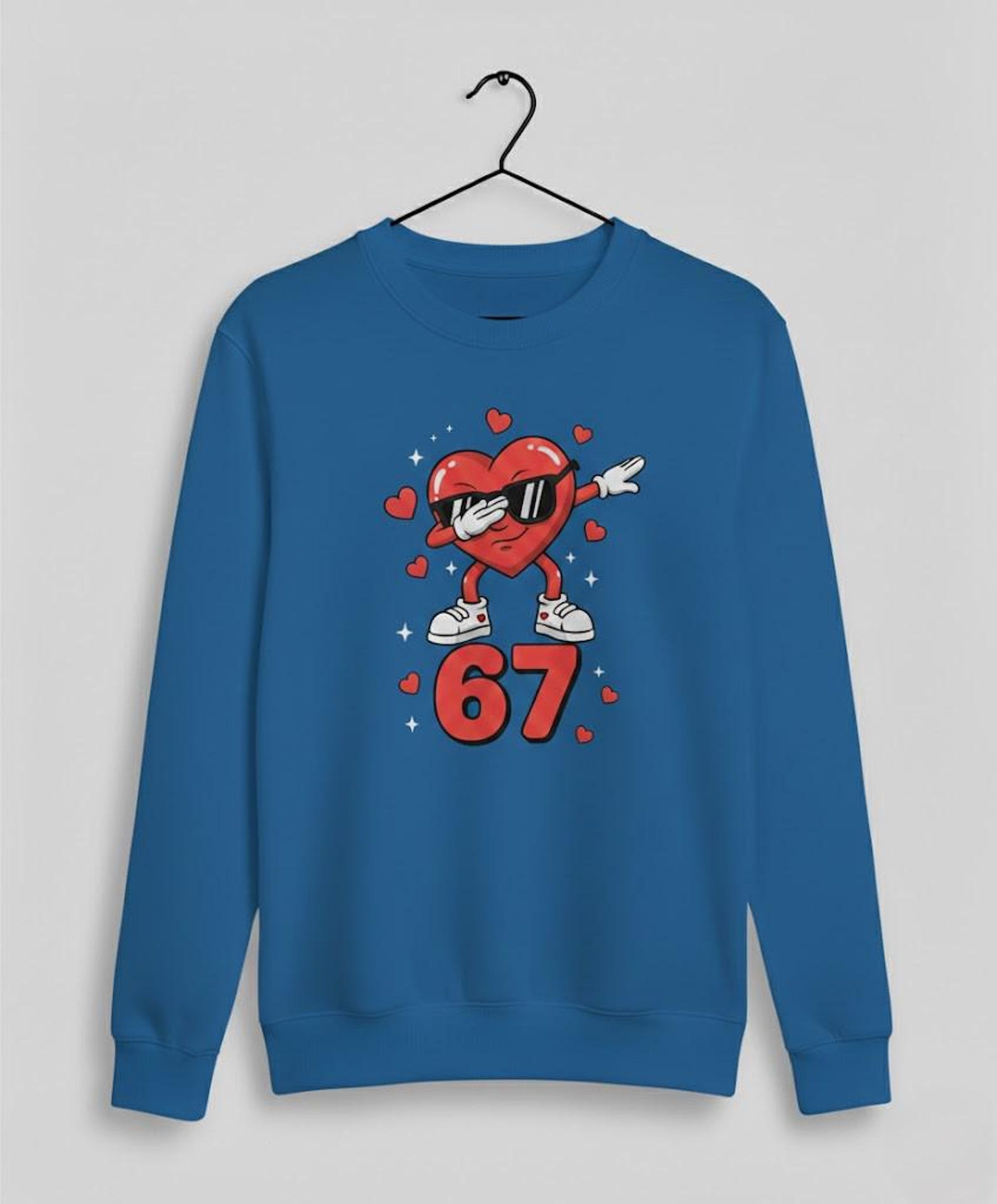 67 Dab Heart Sweatshirt, Funny Valentine Shirt, Cool Kids Love Crewneck ...