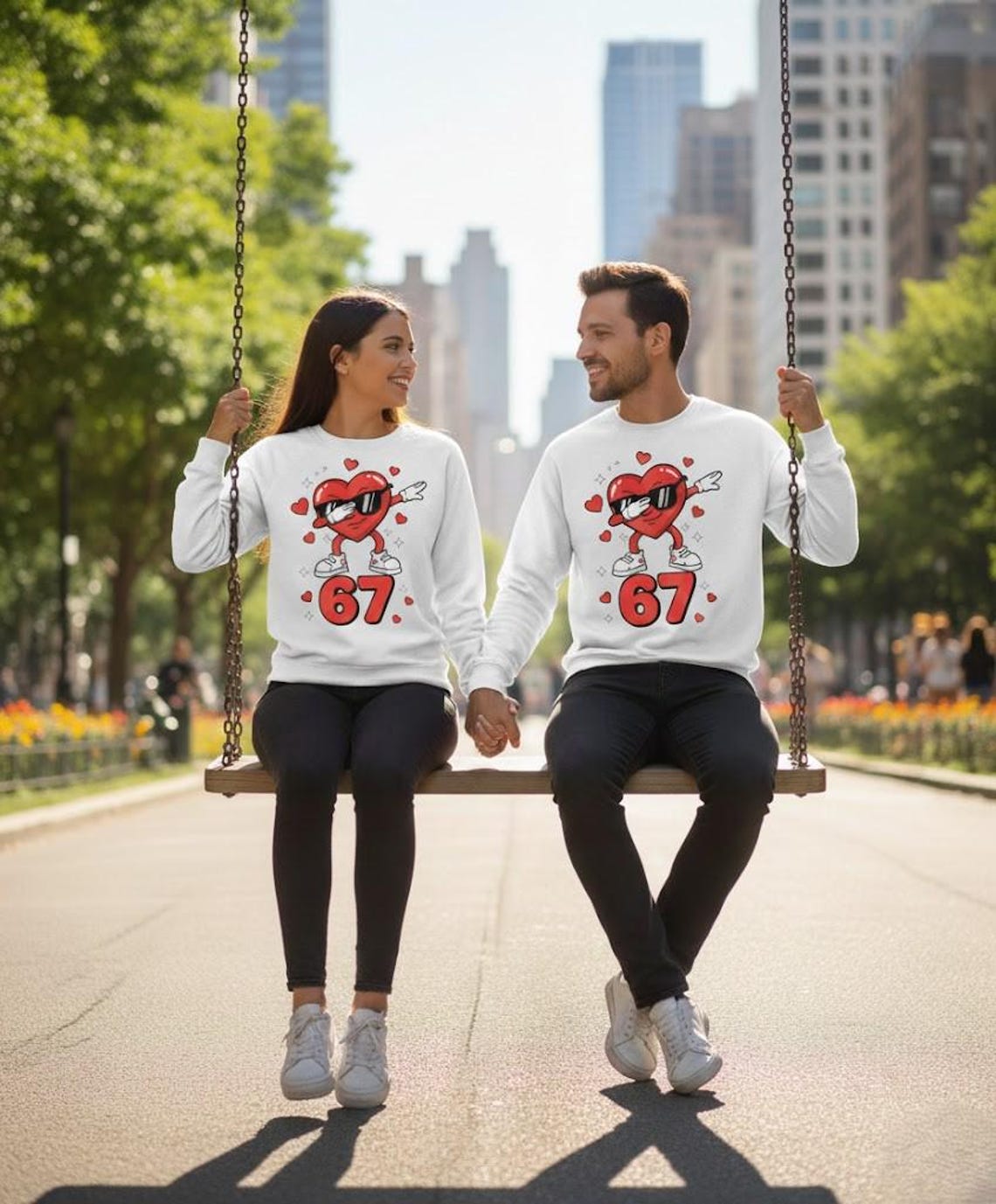 67 Dab Heart Sweatshirt, Funny Valentine Shirt, Cool Kids Love Crewneck ...
