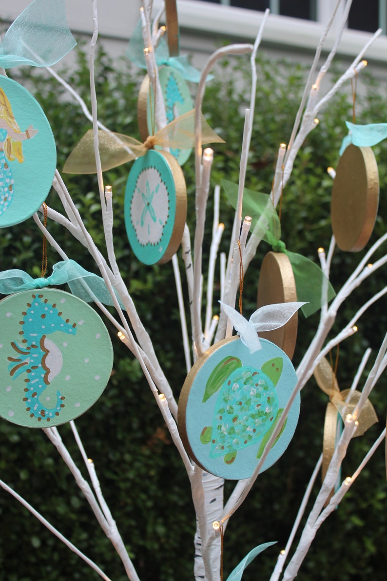 Sea Turtle Sand Dollar Sea Horse Crab Coastal Christmas - Etsy