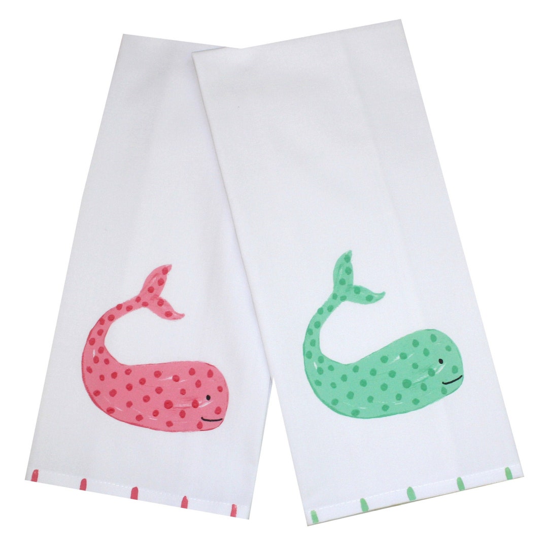 Whale Beach Tea Kitchen Towel - Etsy