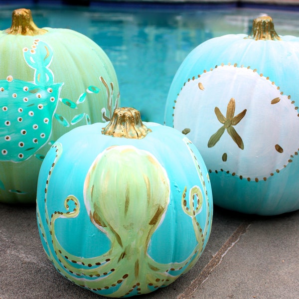 Coastal Pumpkins - Etsy
