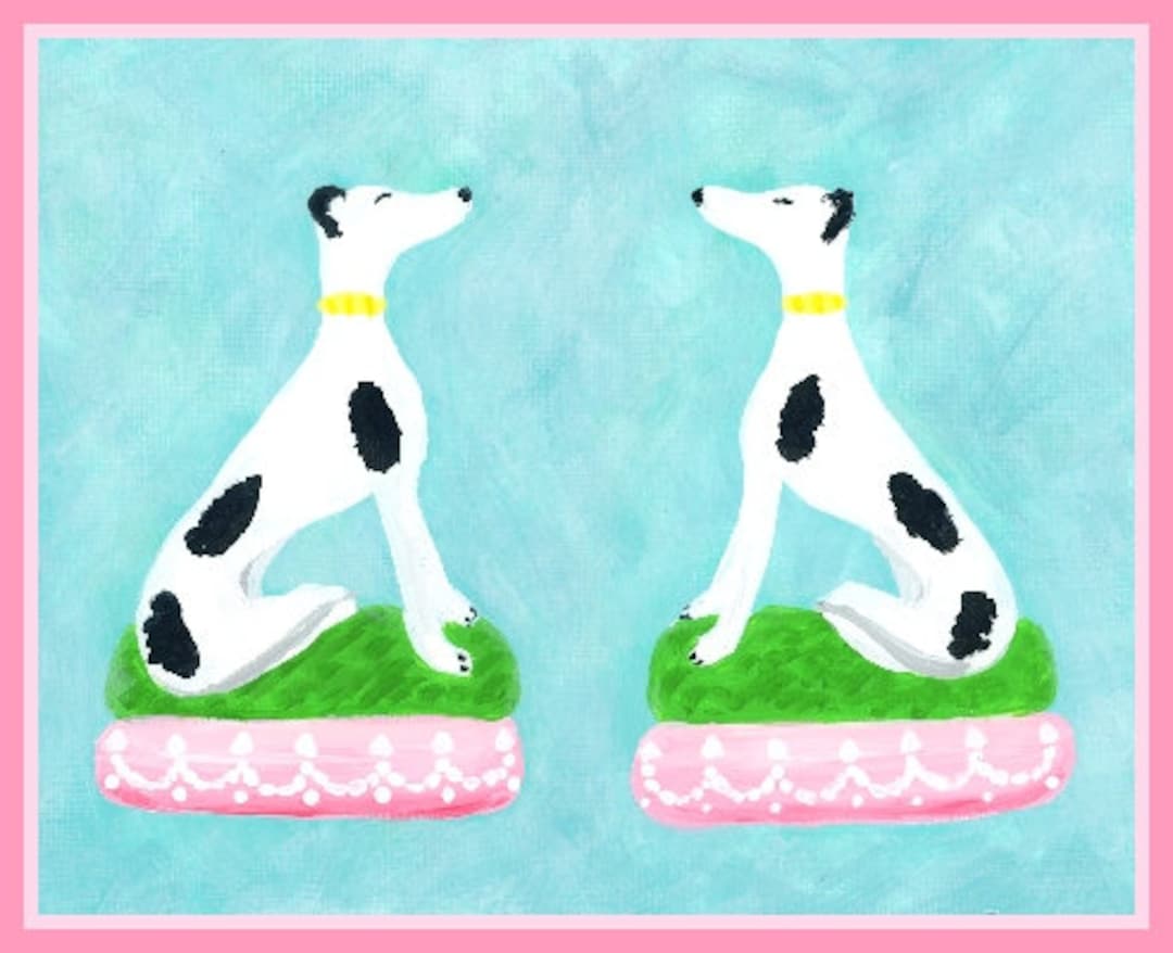 Whimsical Whippets Art Print 8x10 - Etsy