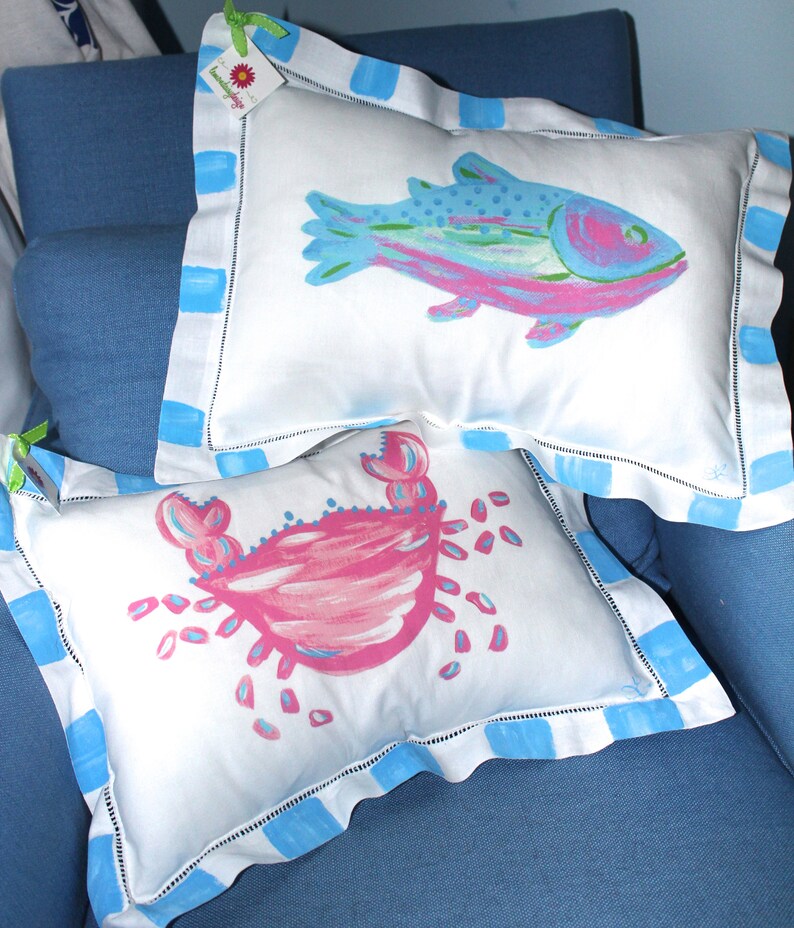 Blue and Pink Rainbow Trout Fish Pillow - Etsy Australia