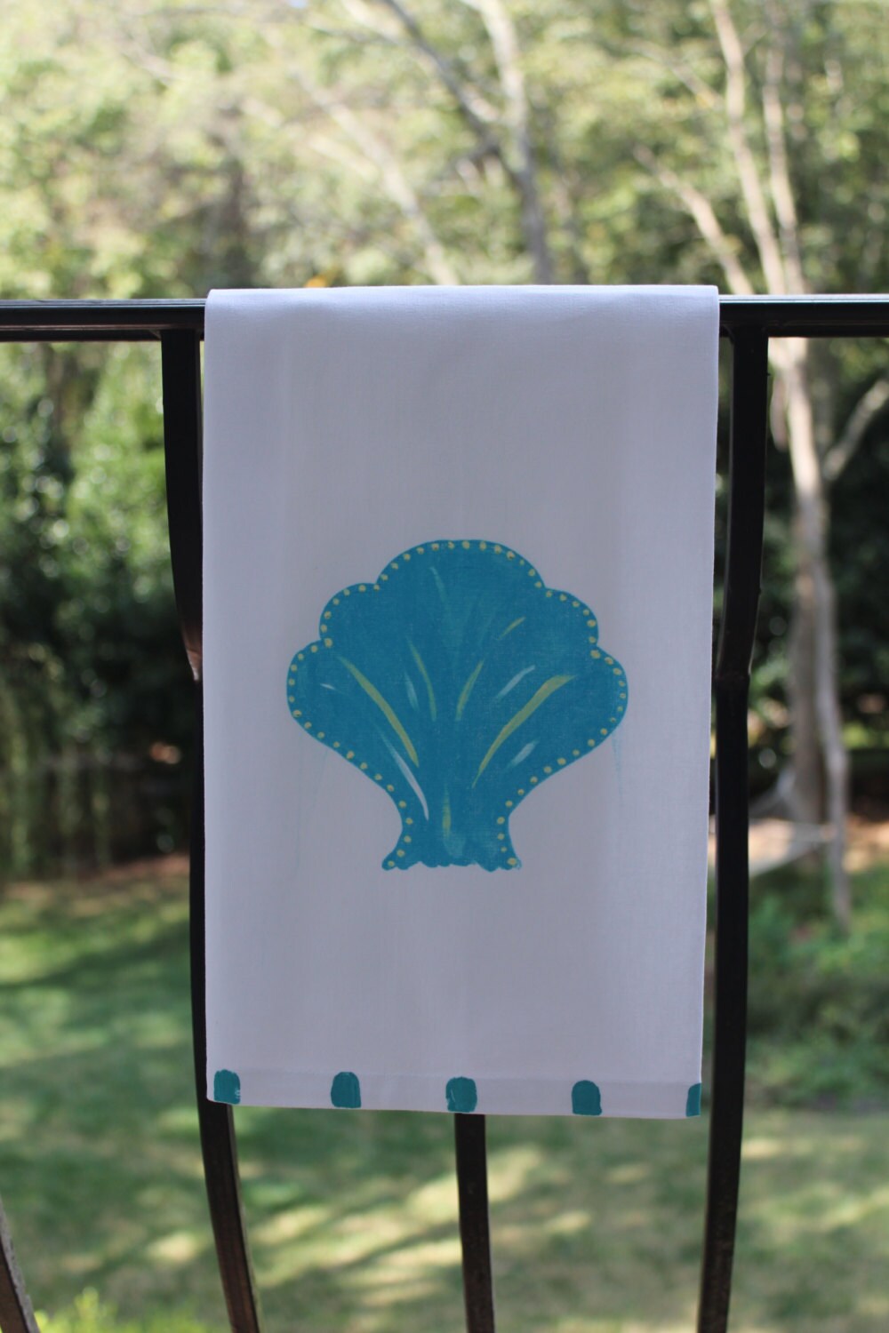 Tropical Beach Kitchen Tea Towels...Shells Palm Tree Parrot | Etsy