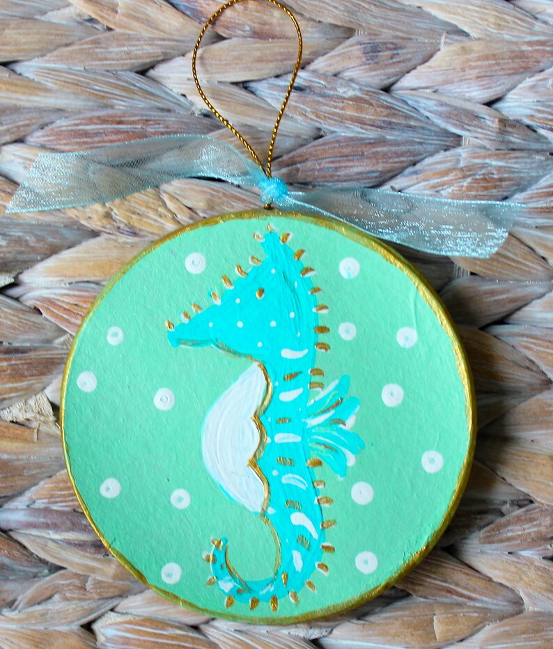 Sea Turtle Sand Dollar Sea Horse Crab Coastal Christmas - Etsy