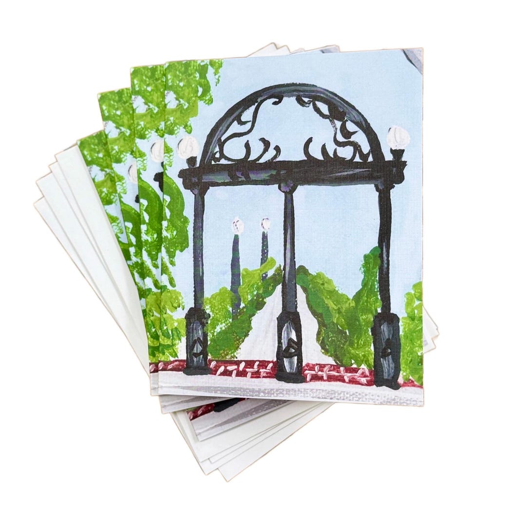 UGA Georgia Blank Note Cards Graduation Gift Thank You Notes Bulldogs ...