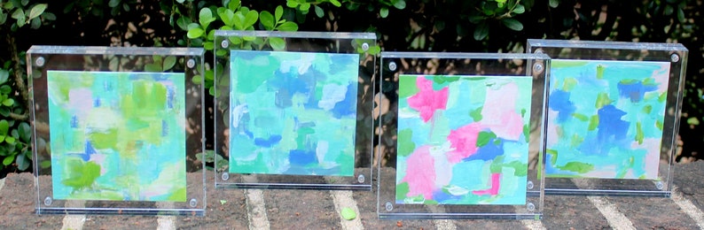 Spring Abstract Acrylic Mini Art - Etsy