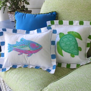 Blue and Pink Rainbow Trout Fish Pillow - Etsy Australia