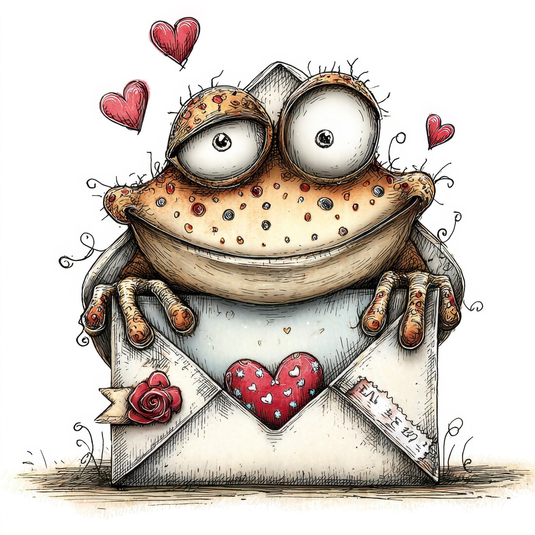 51 PNG Valentine Envelope Clipart Frog – Cute Valentine Letters PNG for ...