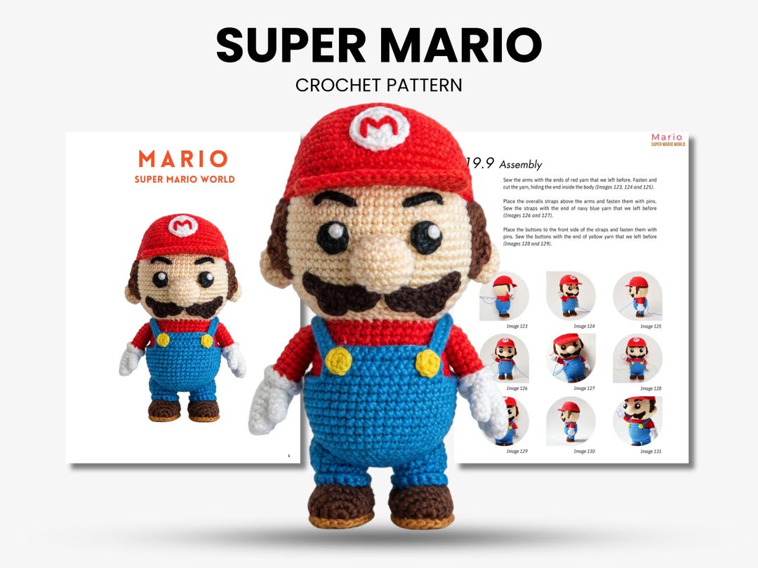 Mario Super Mario Crochet Pattern PDF Tutoriel de personnage de jeu ...