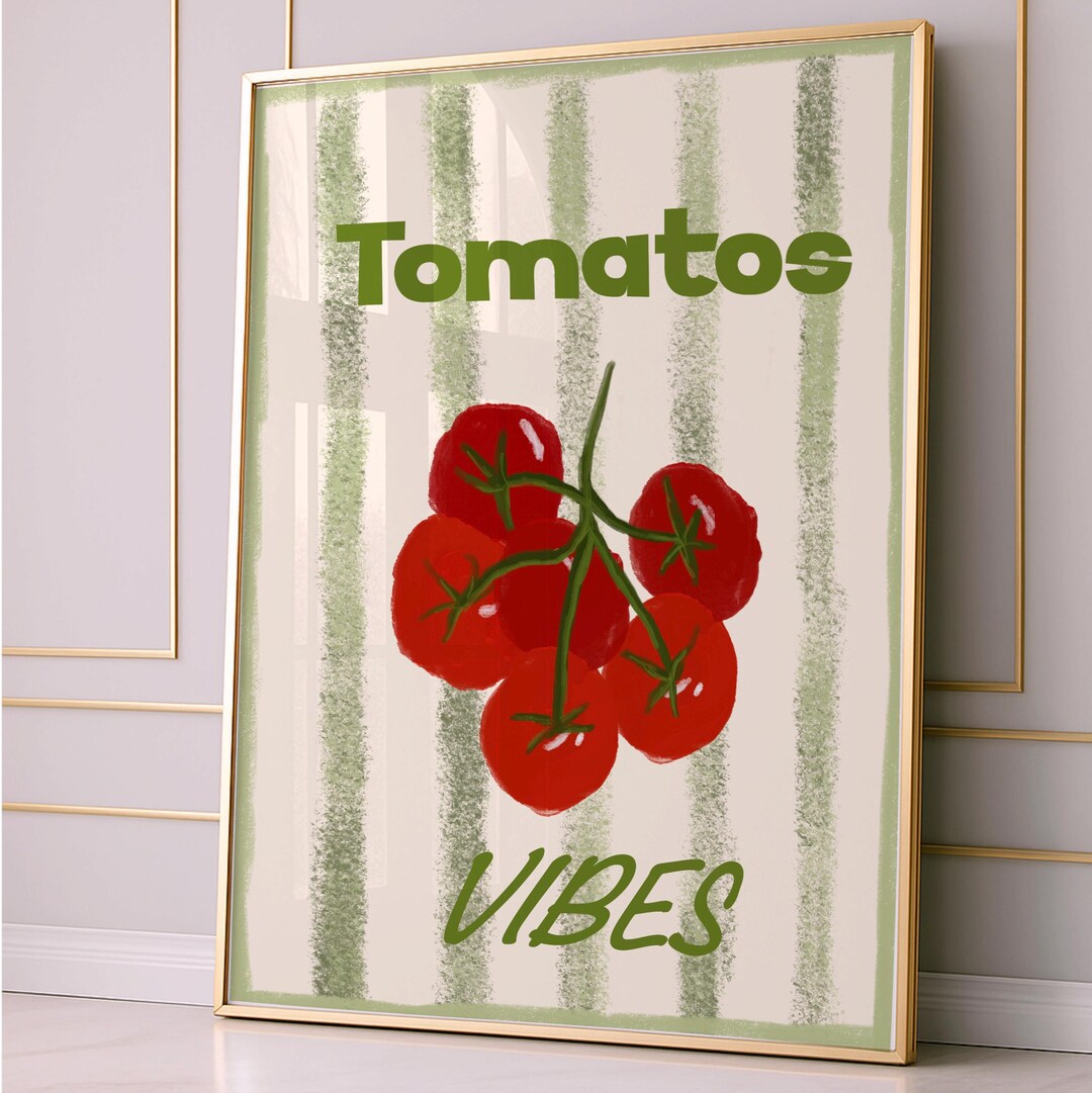 Tomato Vibes, Aesthetic, Wall Art, Living Room Artwork, Download Art ...