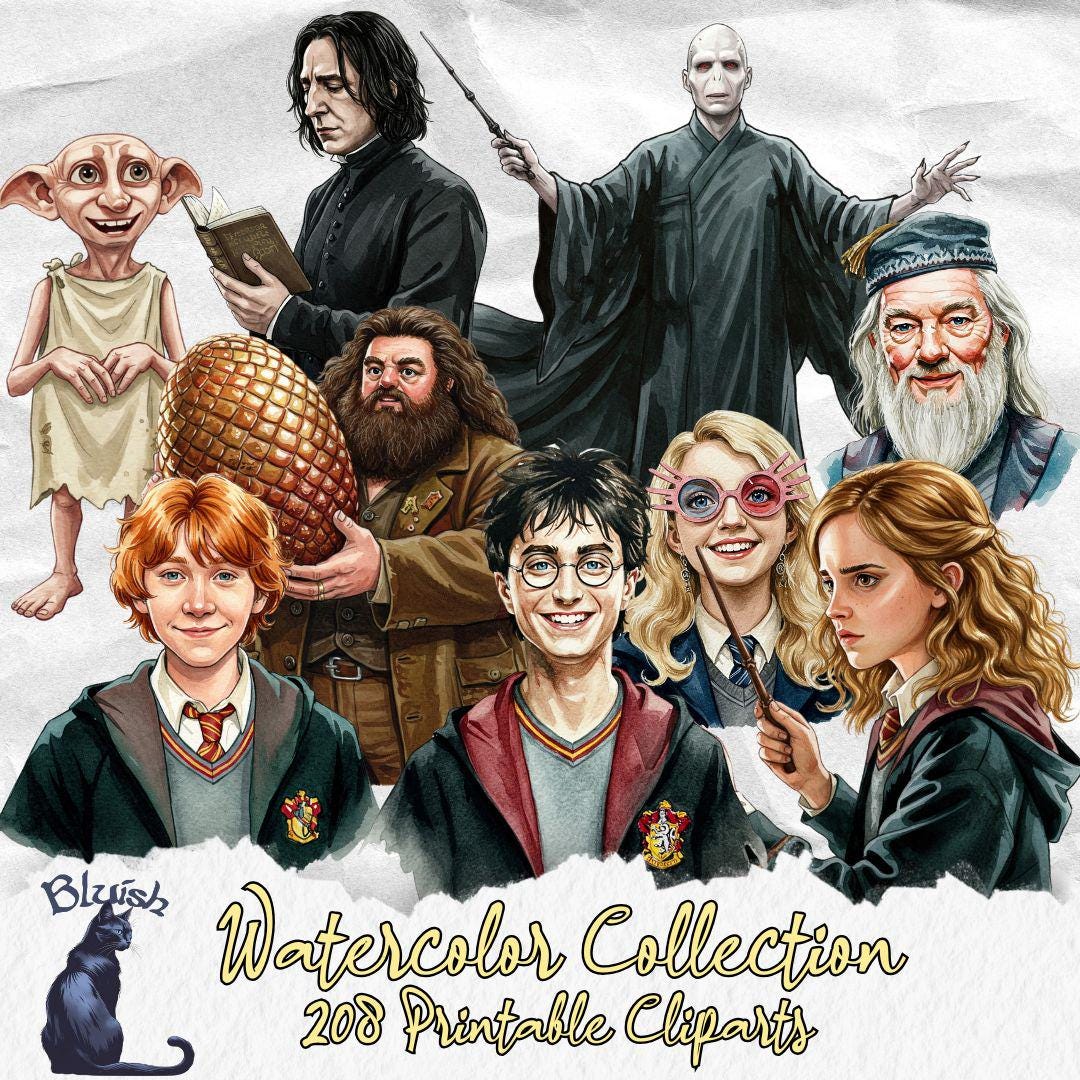 Wizard School Watercolor PNG Cliparts, Magic School, Witch, Printable ...