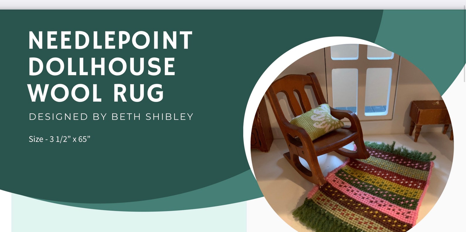 PDF Pattern for Dollhouse Wool Rug Finished Rug 3 1/2 X 5 1:12 Scale - Etsy