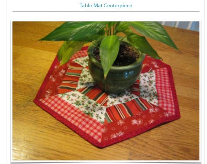 PDF Pattern for Instant Download - HOLIDAY Hexagon Table Mat - Simple ...