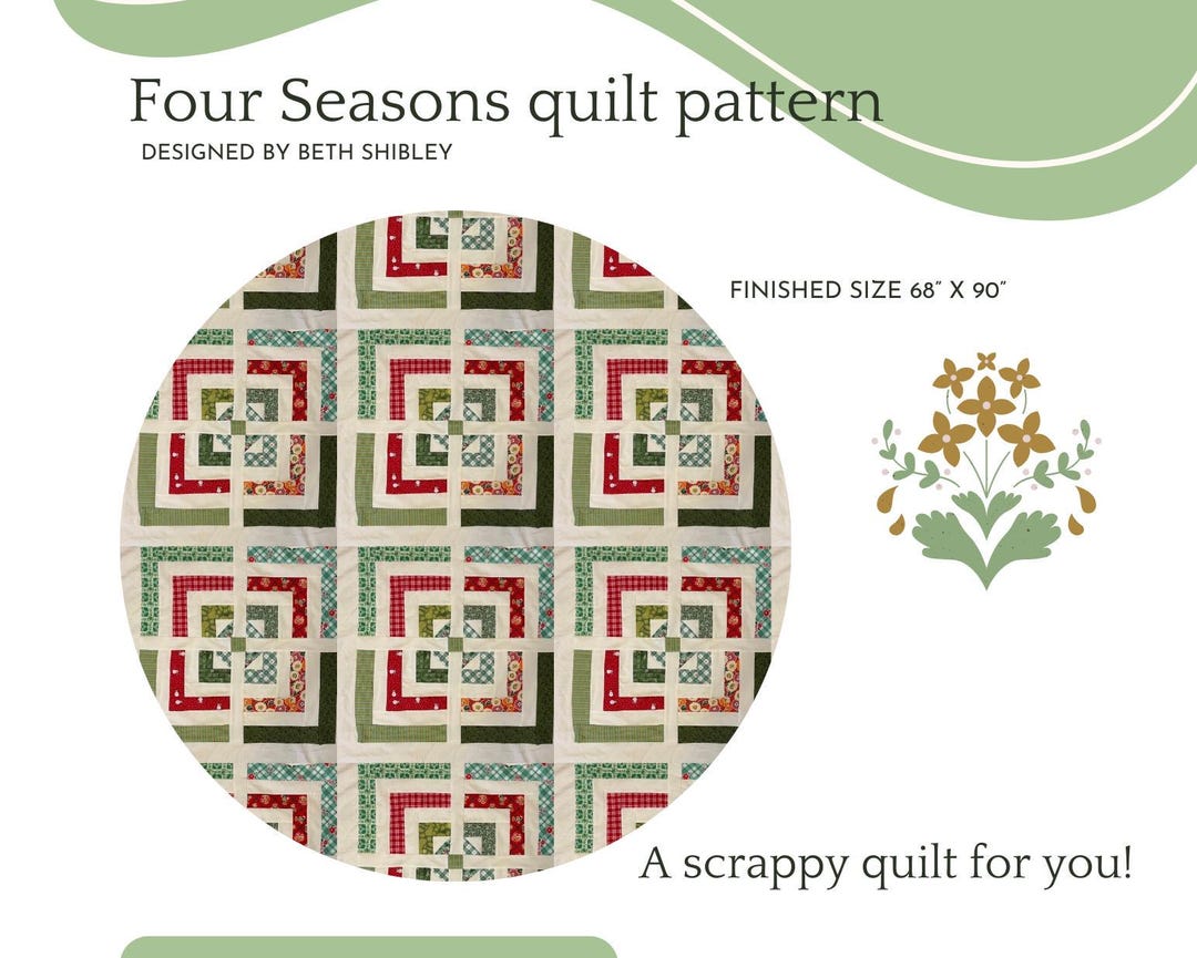 Quilt Pattern INSTANT DOWNLOAD - PDF - Four Seasons Quilt - Etsy