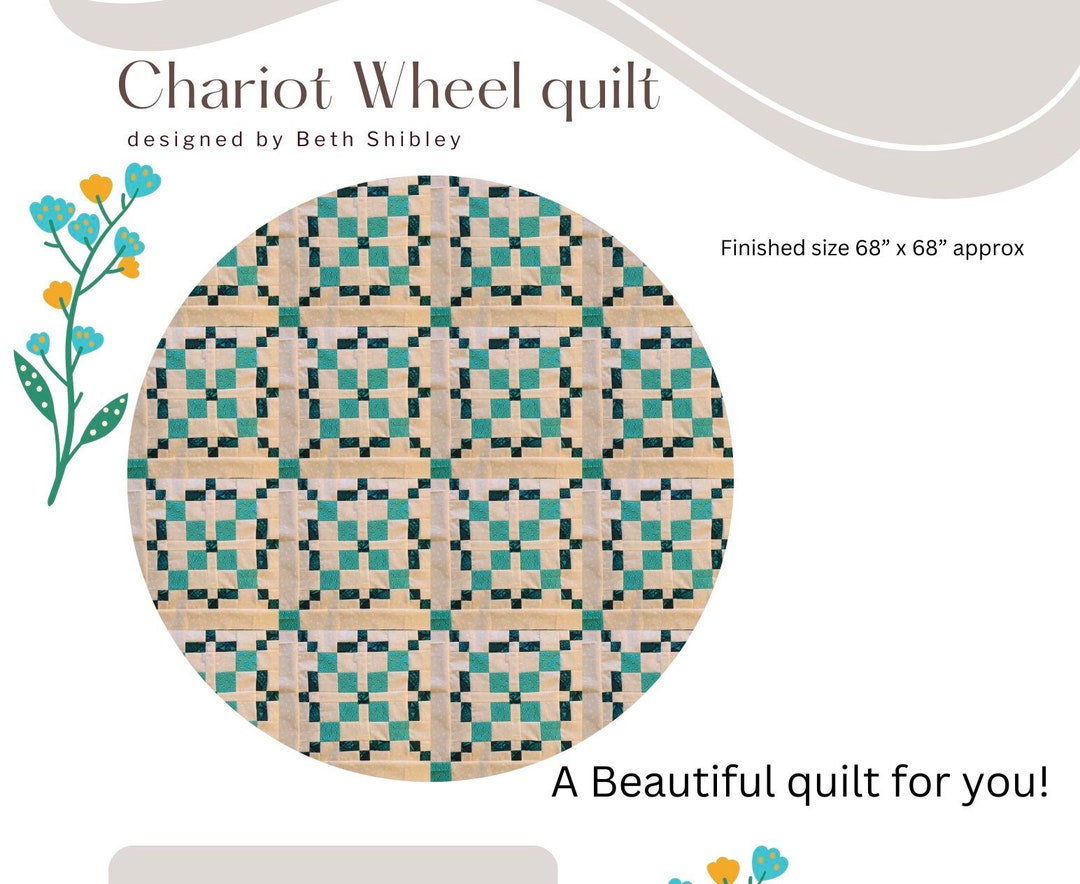 Chariot Wheel Quilt Pattern - PDF Download - 68" X 68" - Etsy