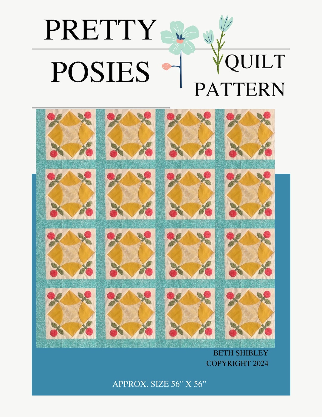 Pretty Posies Quilt Pattern - PDF Instant Download - Etsy