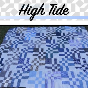 High Tide Quilt Pattern, Instant Download, PDF File, Twin Size Quilt ...