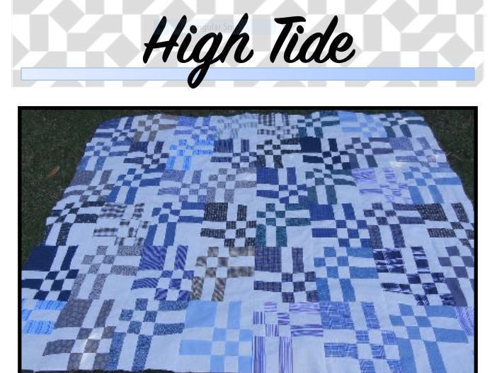 High Tide Quilt Pattern, Instant Download, PDF File, Twin Size Quilt ...