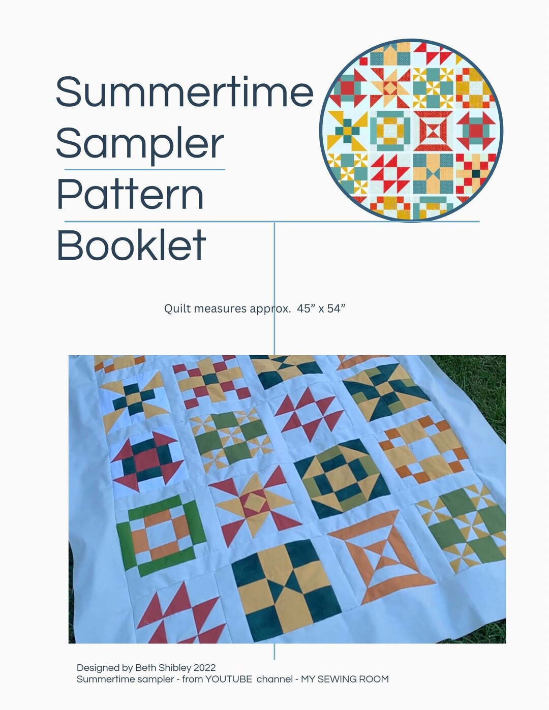 PDF Pattern - Summertime Sampler BOOKLET - 10 Block Patterns and ...