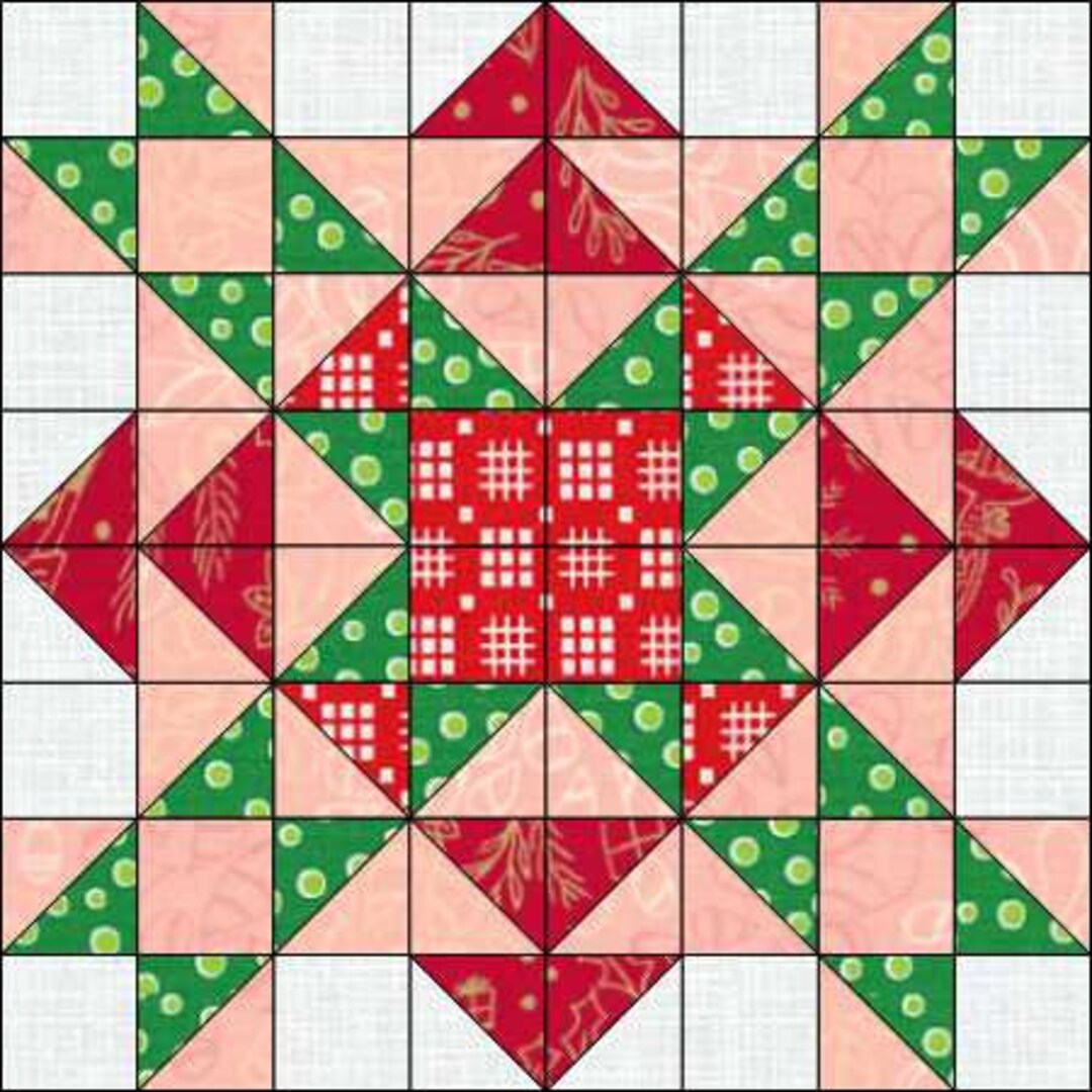 Tiny Blessings Sampler Quilt Block - Christmas Star - Etsy