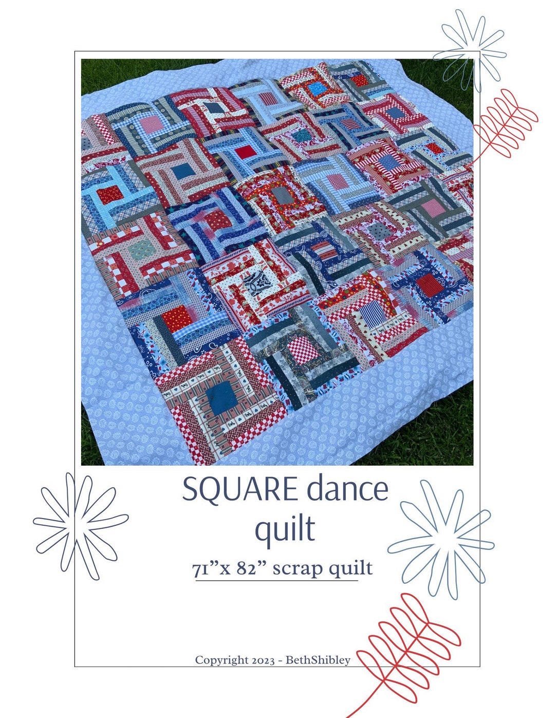 PDF Quilt Pattern - INSTANT Download - Square Dance Quilt Pattern ...