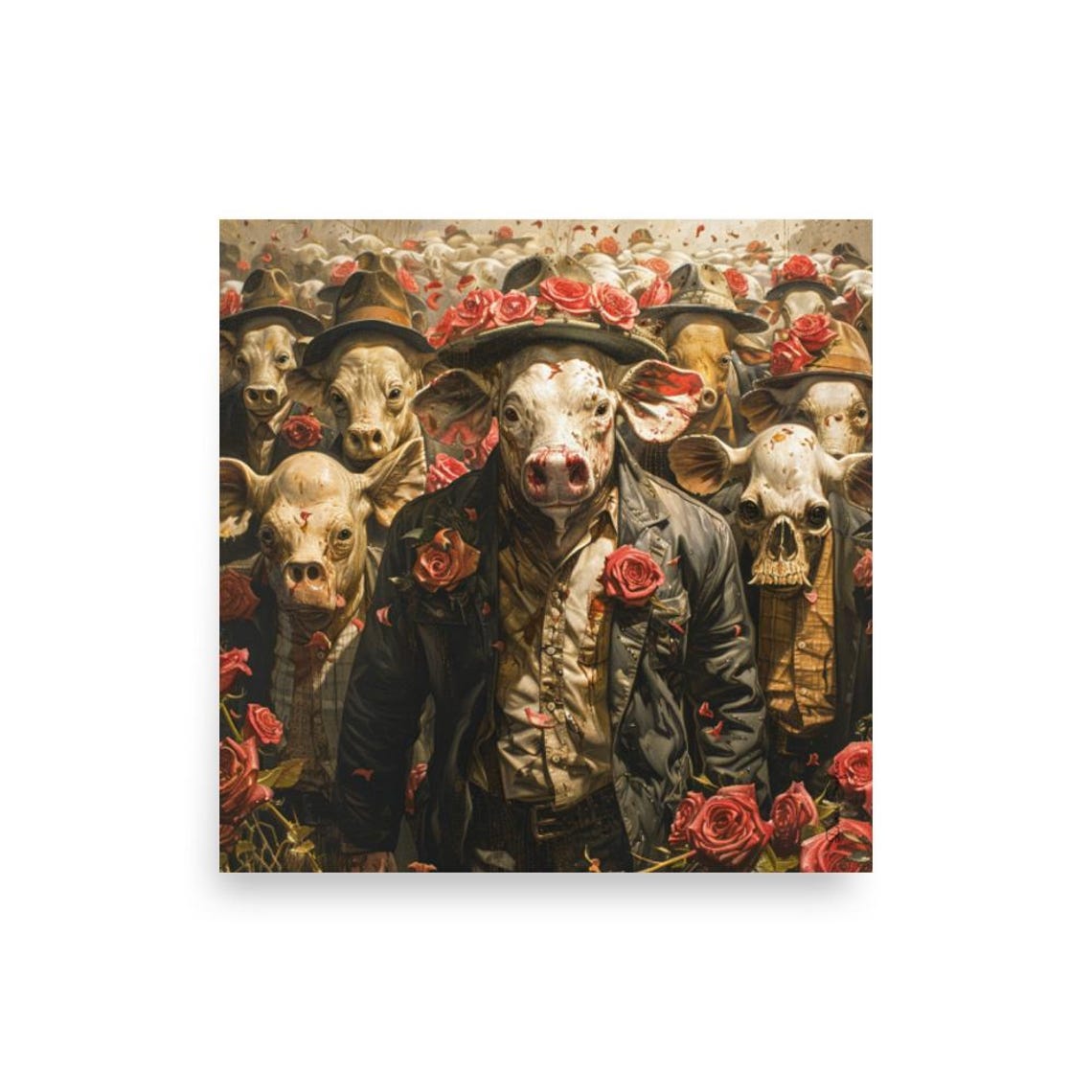 Greed Will Be Their Downfall – Surreal Pigs Poster 16x16 ...
