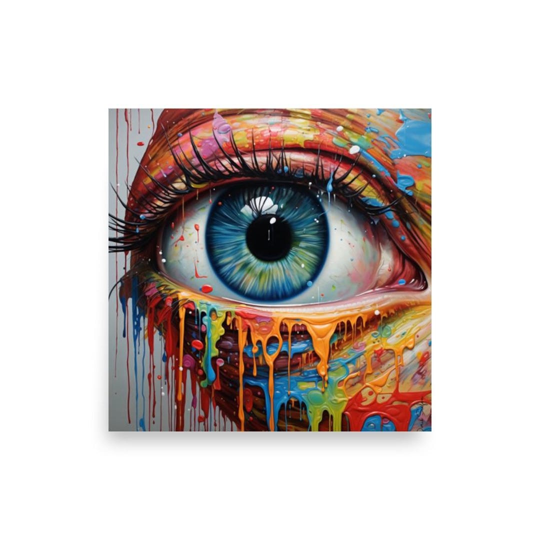 Don’t Take It – AI Abstract Eye Poster Print – Dripping Toxicity Wall ...