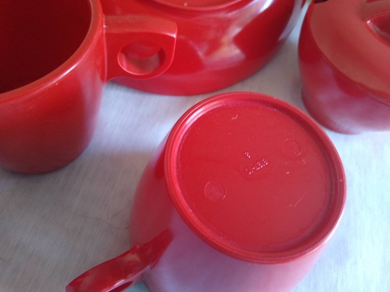 Wonderful Red Set of Vintage Boontonware Melmac Mid Century - Etsy