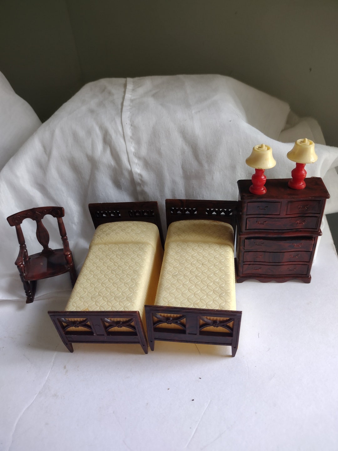 Lot of Vintage Renwal Dollhouse Furniture Bedroom Set 1950's - Etsy